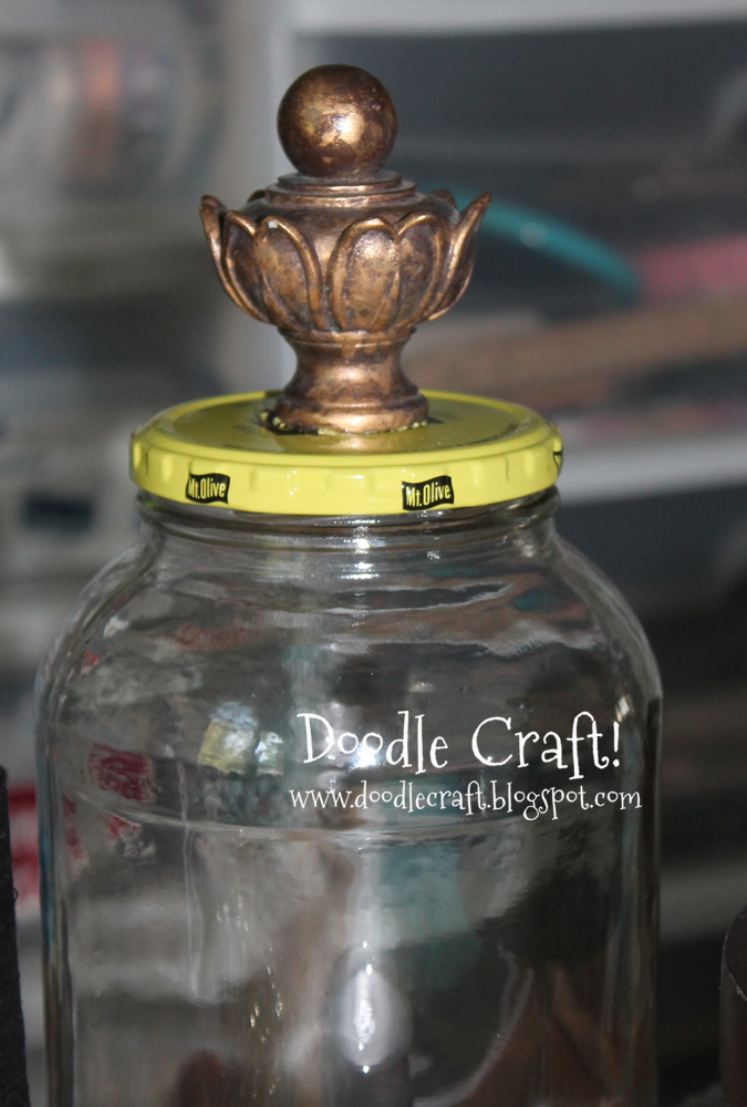 Upcycled Pickle Jar and Cake Stand updo!