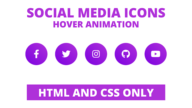 Awesome Hover Animation On Social Media Icons Using Html And Css