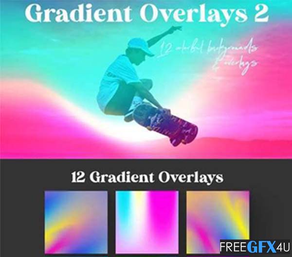 12 Color Gradient Overlays Vol.2 Free Download - FreeGFX4u