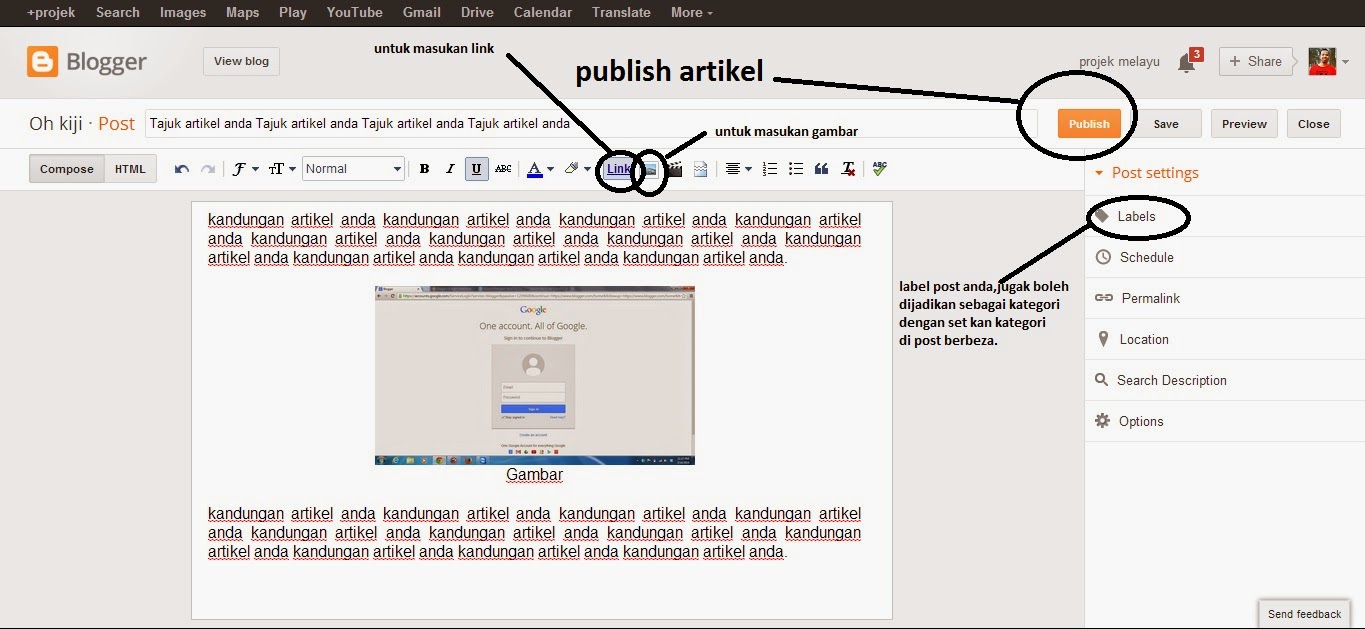 belajar cara buat blog yang menarik dan mesra seo - Oh kiji | Sumber ...