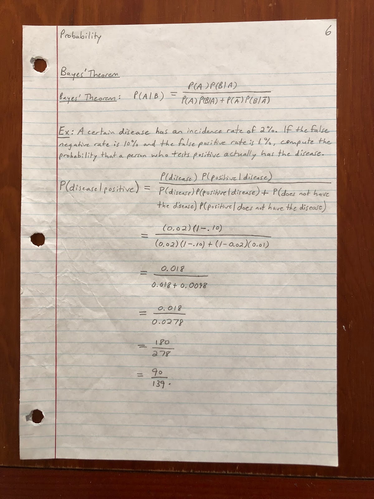 Professor Frank’s Math Blog: Probability Part 2 - Notes