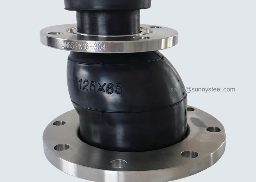 Flexible rubber joints eccentric reducer