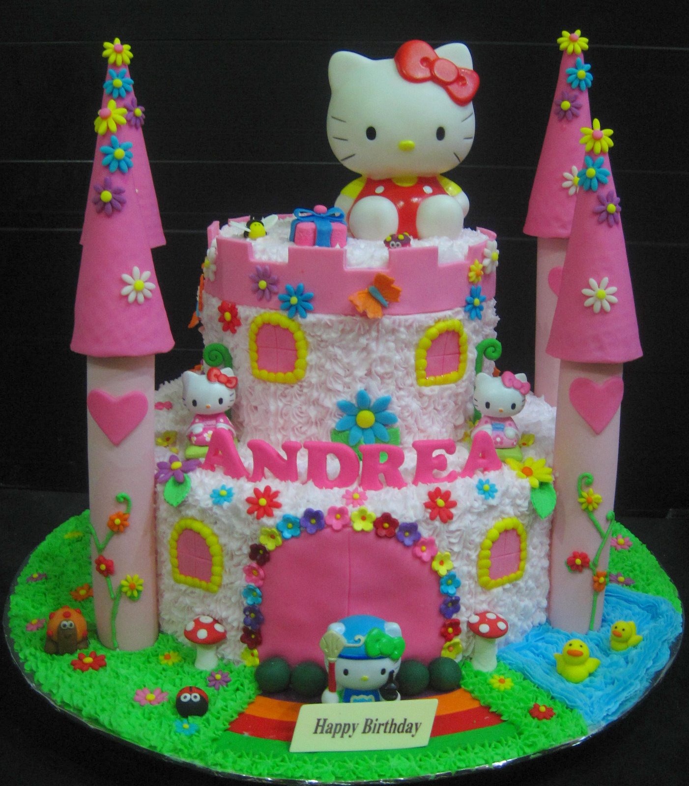 Hello Kitty Castle Cakes