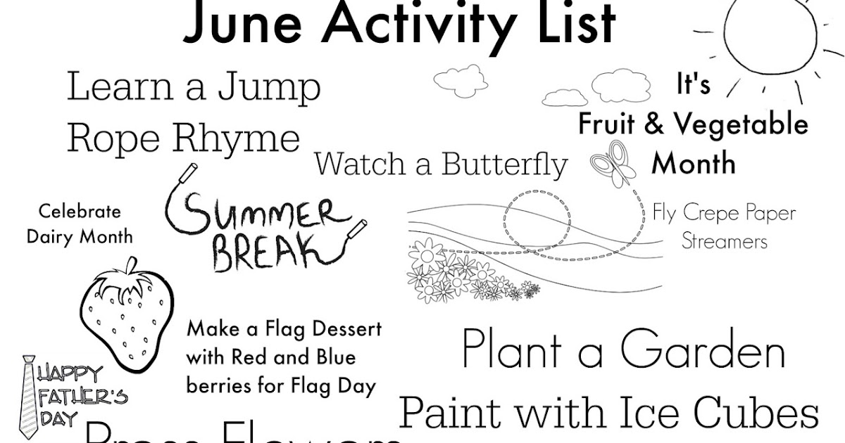 Snappily Ever After: June Activity List