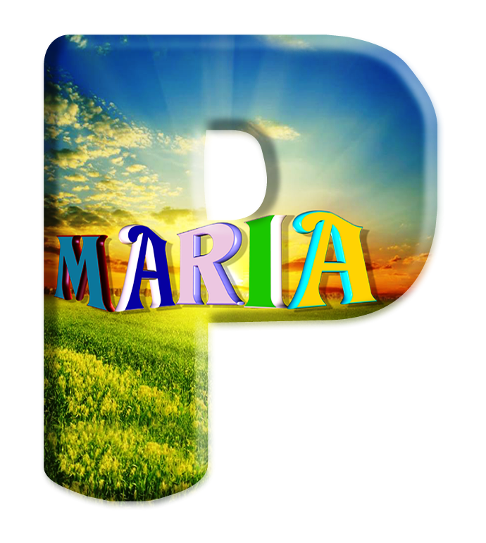 Blindada por Deus: Alfabeto decorativo png Maria