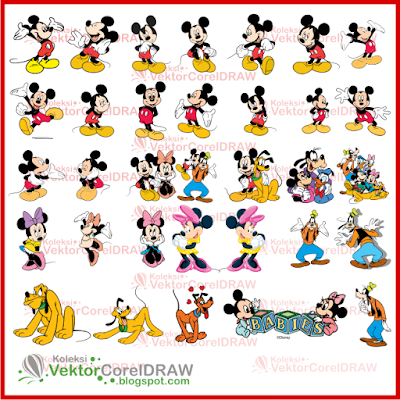 Vector Pack Mickey Mouse CorelDraw | Koleksi Vektor CorelDraw
