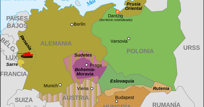 sociales y lengua: Expansión de Alemania de 1935 a 1939