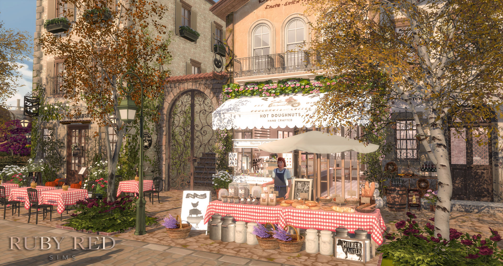 Sims 4 - 2021 October: Small Town Market [Ruby Red Sims]