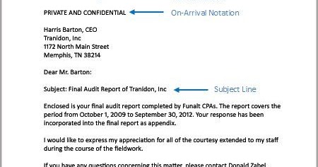 Business Letter Format With Subject Line - Birthday Letter
