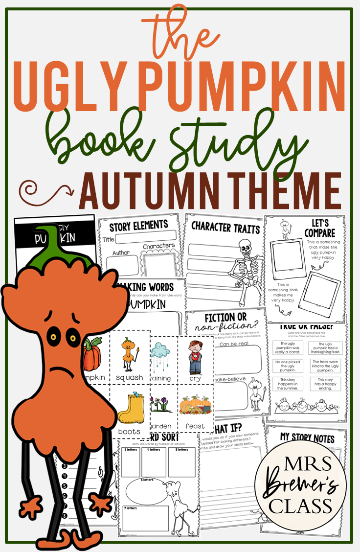 The Ugly Pumpkin | Book Study Activities | Mrs. Bremer's Class