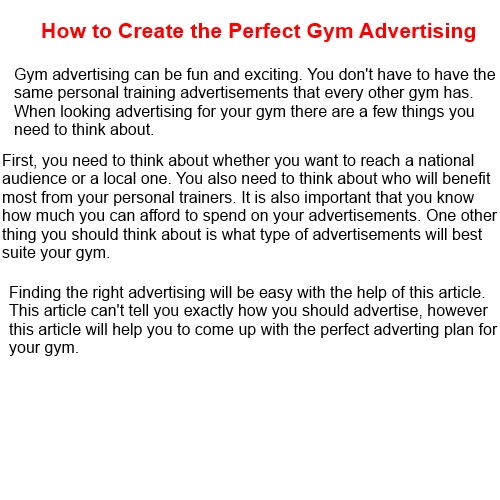 Fitness Ads – How to Create the Perfect Gym Advertising – TheBestOf
