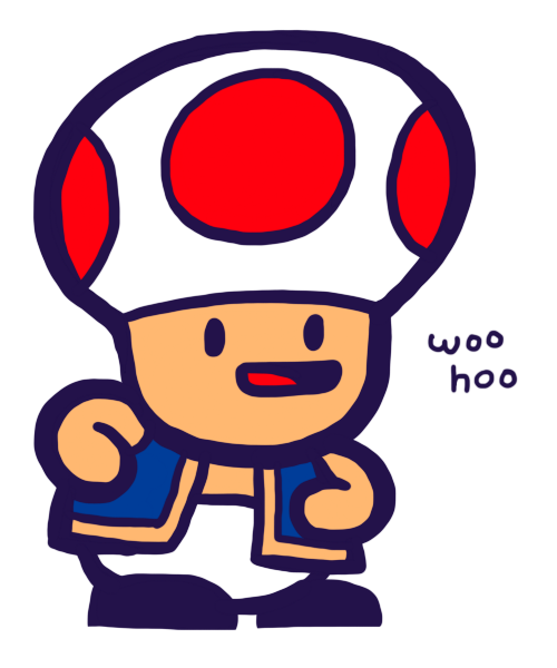 Mario Sprites 8 Bit Toad