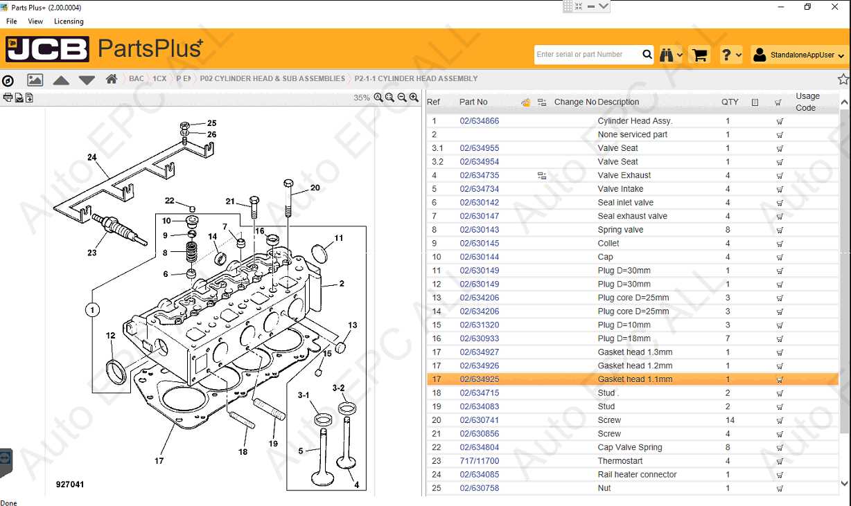 JCB SPP Parts Catalogue V2.0 2017