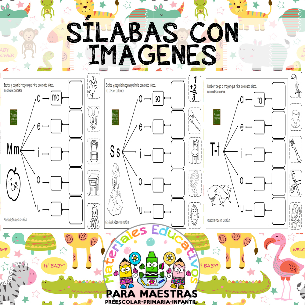 Sílabas con Imágenes | Materiales Educativos para Maestras