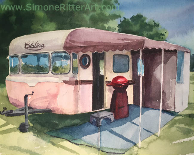 Simone Ritter Art: 1969 Catalina from New Zealand- a Lesson in Perspective