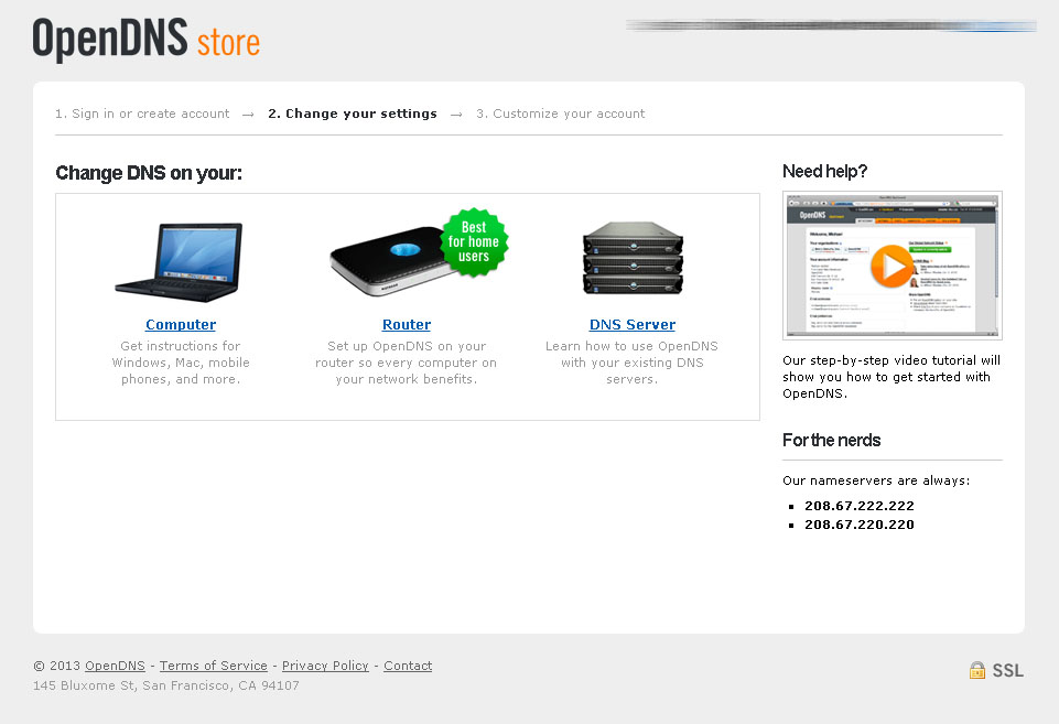 OpenDNS ~ How to manage a Server based Network