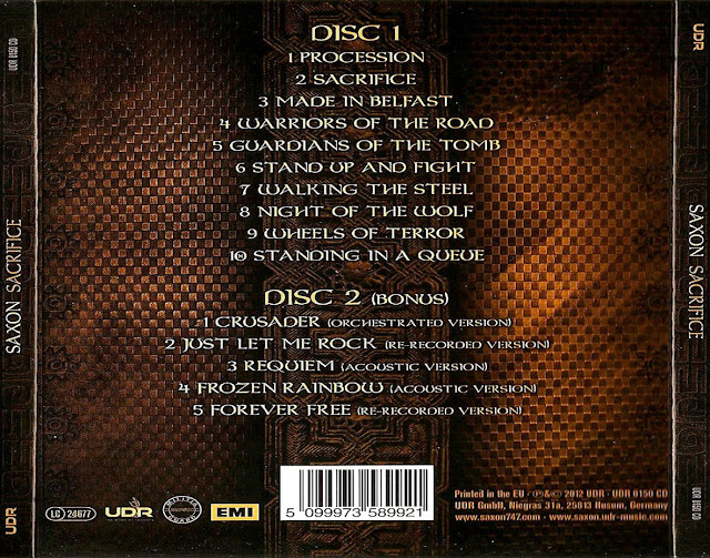 Classic Rock Covers Database: Saxon - Sacrifice (2013)