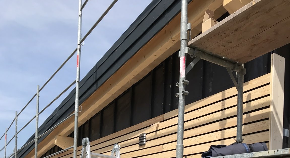 Horizontale Schalung und Pultdach