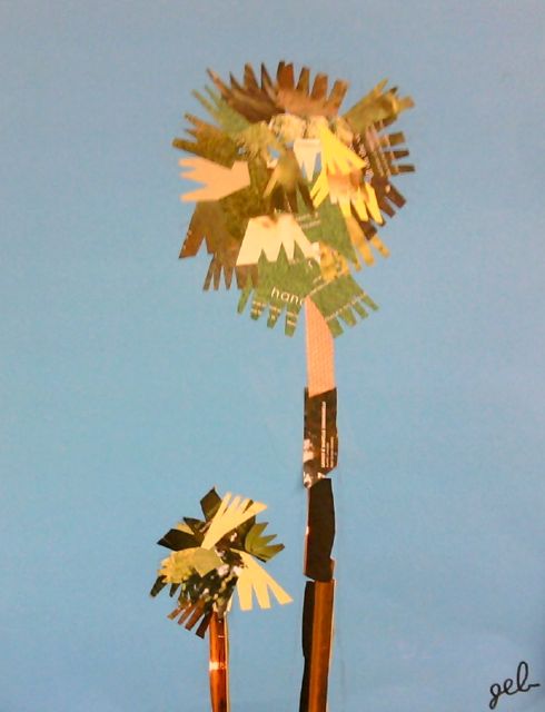 Room 101 Art: Palm Tree Paper Collage, Ages 7 to 12