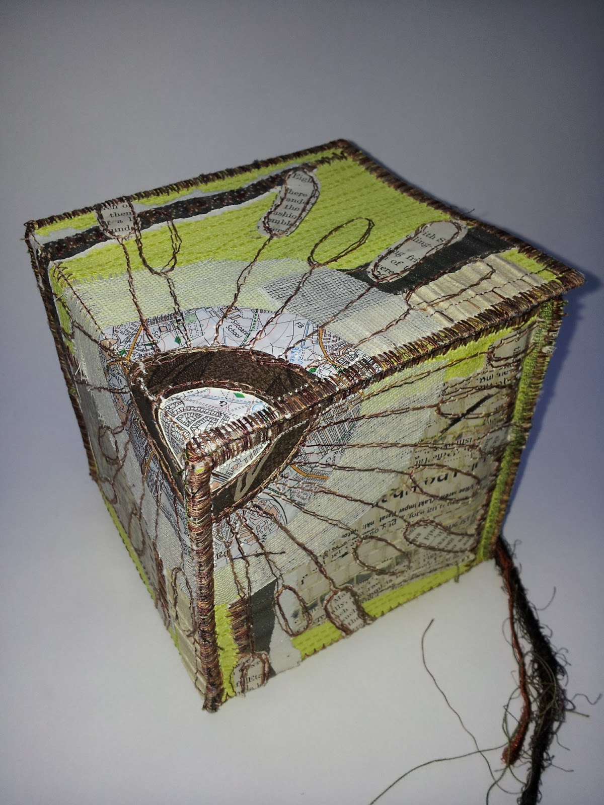 H-anne-Made: Stitched collage boxes workshop