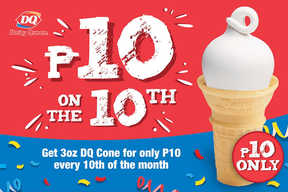 Manila Shopper: Dairy Queen P10 on the 10th Promo