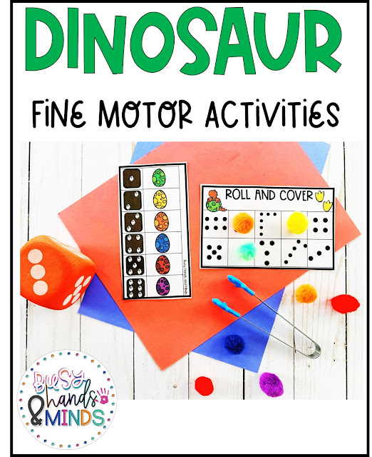 Dinosaur Fine Motor Task Boxes for Preschool | Busy Hands and Minds