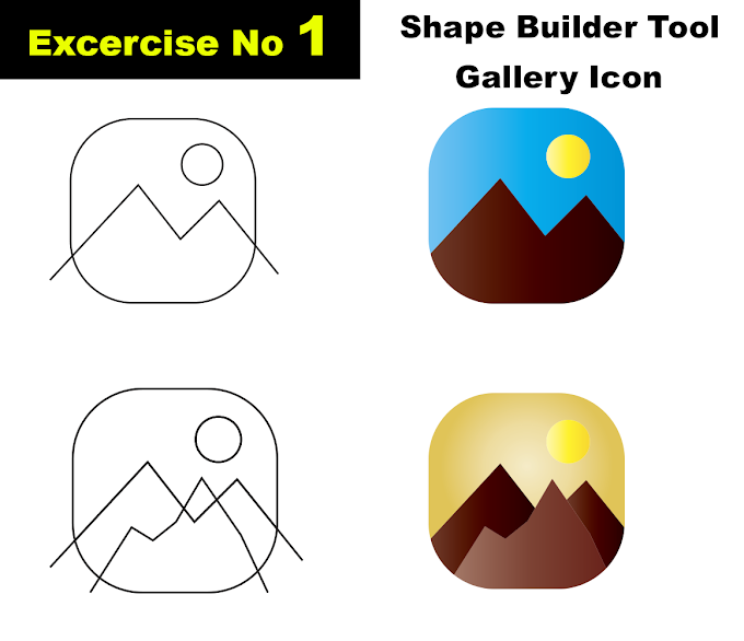 Illustrator Exercise #5 - Practice Shape Builder Tool