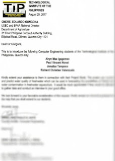 Request Letter to BFAR