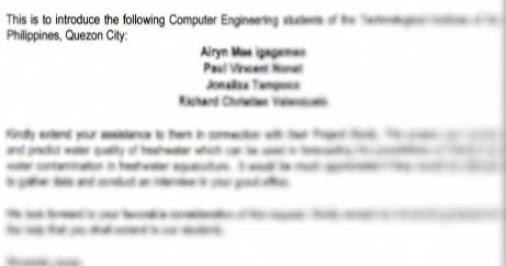 Request Letter to BFAR