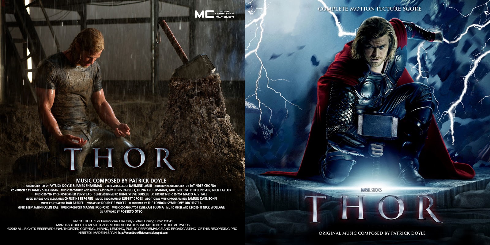 Soundtrack List Covers: Thor Complete (Patrick Doyle)