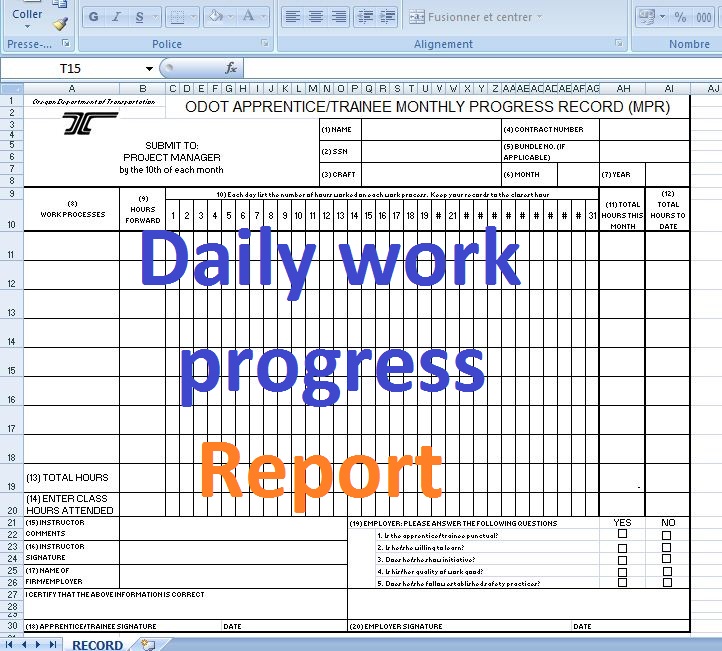 Construction daily log sheet template