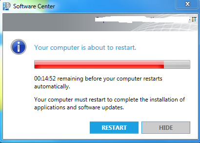 Reboot Notification Snooze Option : r/SCCM