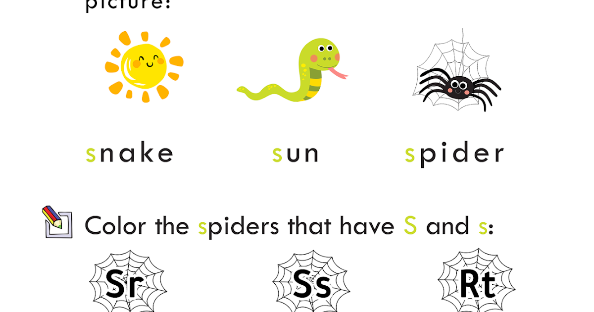 Activity Worksheet -1 Letter -S-