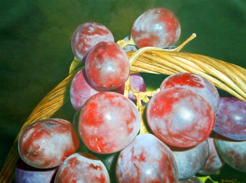 Imágenes Arte Pinturas: Bodegón realista pintado en oleo sobre tela