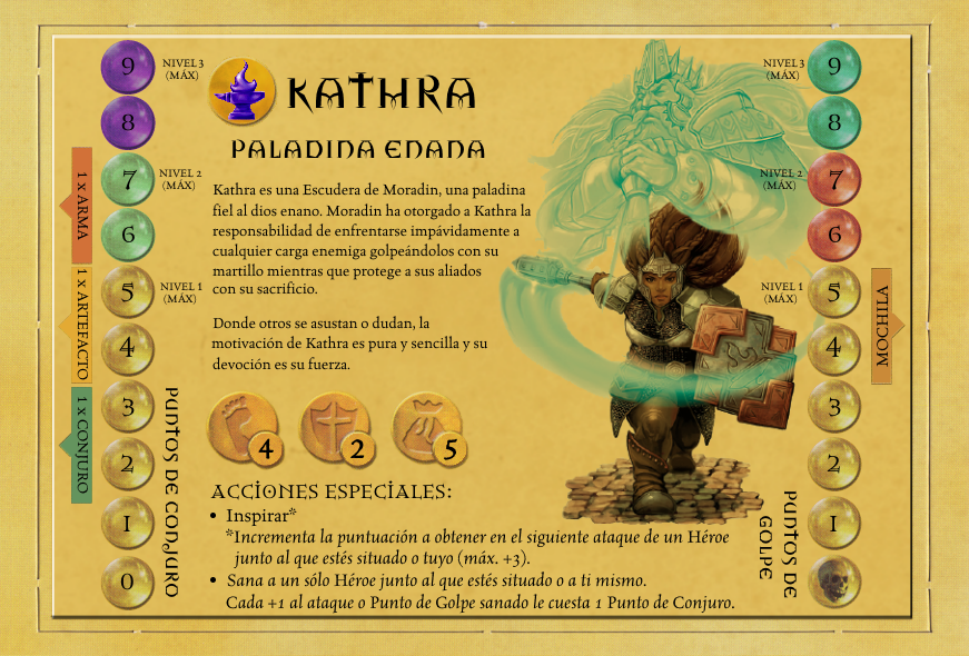 D&D: La aventura fantástica: Kathra - Tarjeta de Héroe