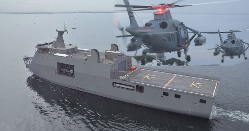 DEFENSE STUDIES: Helicopter Deck-Landing Training on BRP Tarlac Set