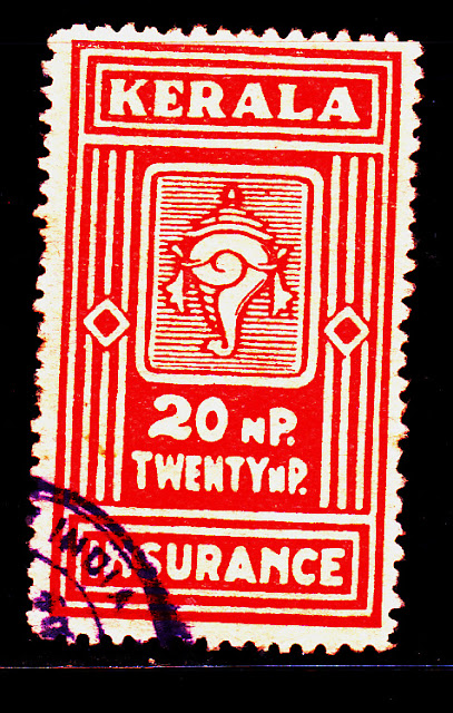 Heritage of India stamps site: India State Kerala Fiscal Stamps