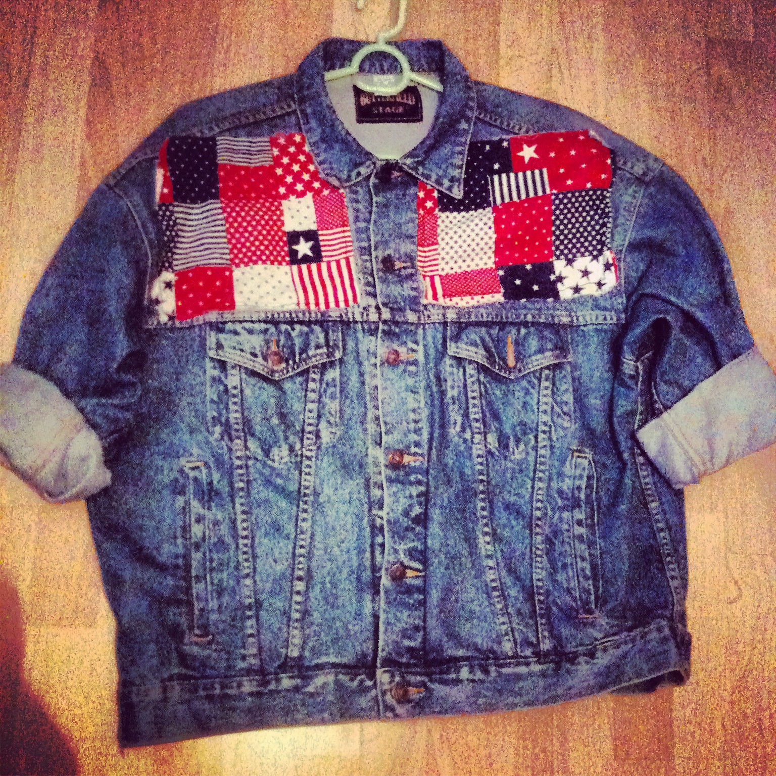 MadeByKiaaa ♥: American Flag Denim Jacket