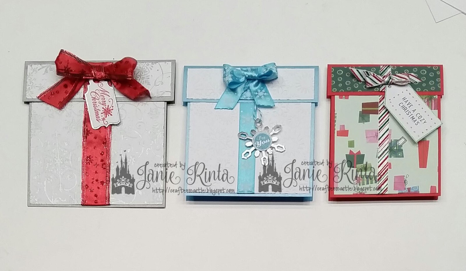 Crafter's Castle: Christmas Present Shaped Greeting Card