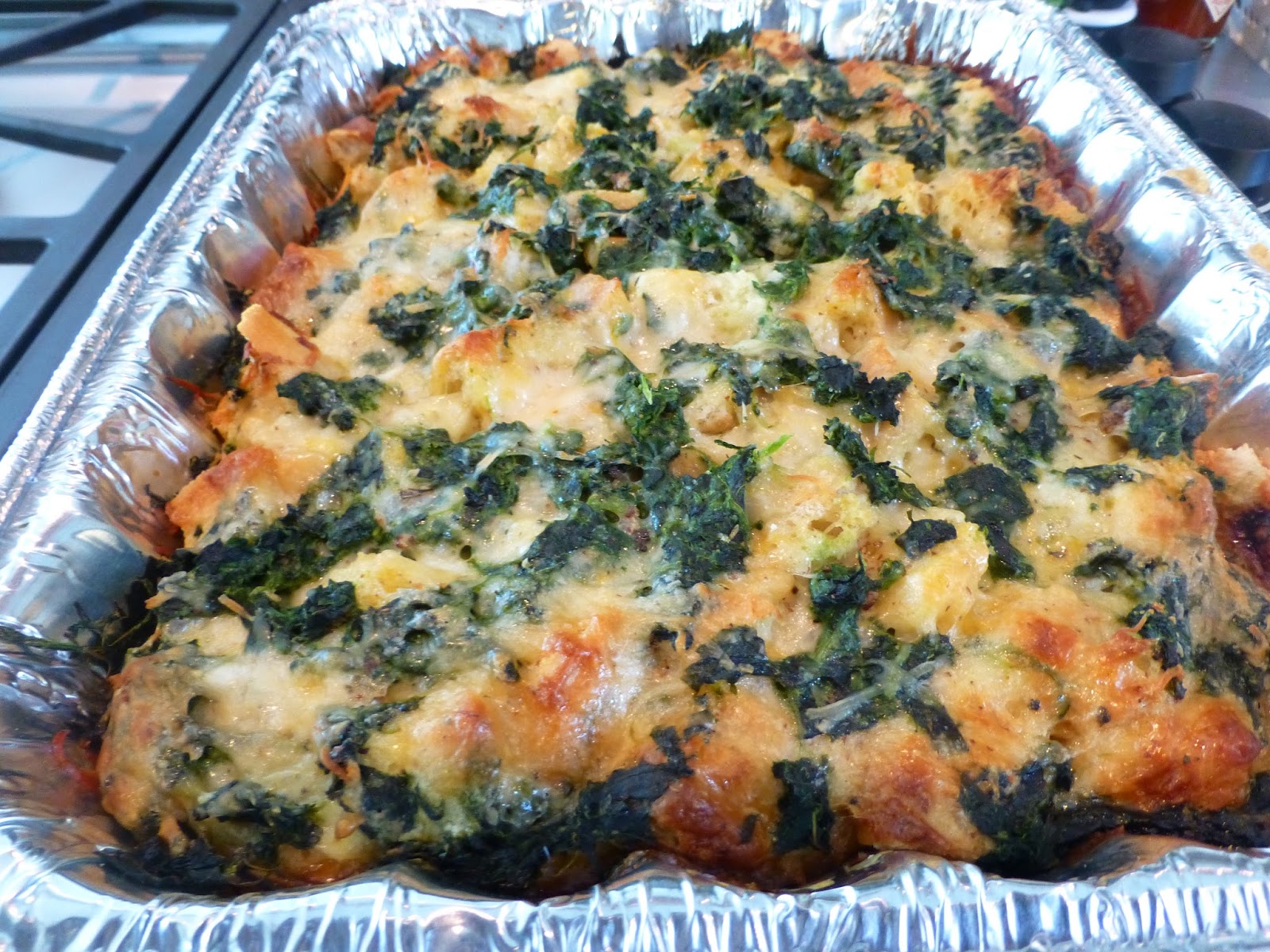 Spinach & Cheese Strata