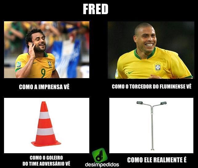 Memes da Seleção Brasileira, Fred é principal "vítima" das brincadeiras.