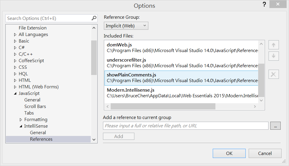 KingKong Bruce記事: 如何為Visual Studio加上未支援的JavaScript框架InstelliSense功能，以 ...
