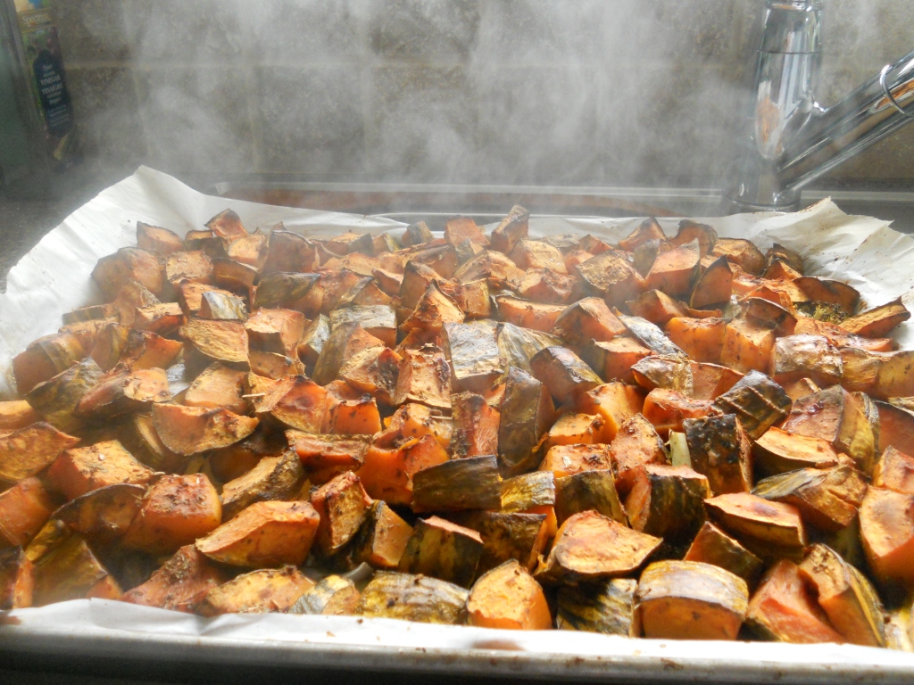 Snacking Squirrel: Oven Roasted Squash and Vegetables