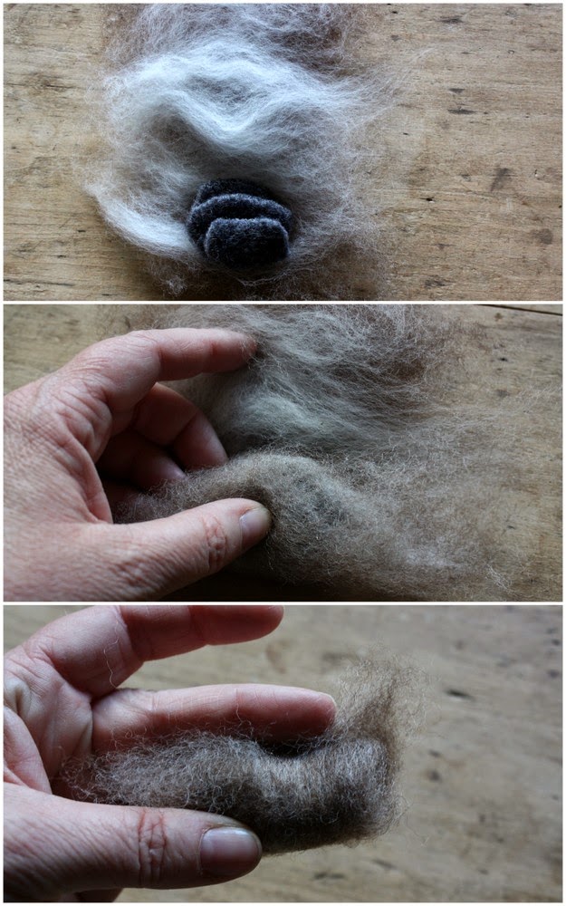 lil fish studios: how to make a solid wool felted stone