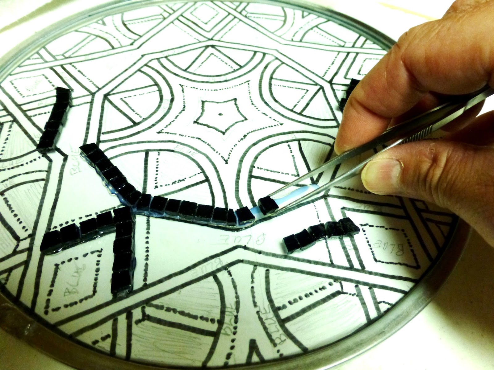 Tumbling Tesserae: My Glass on Glass Mosaic Mandala Process