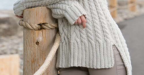Amazing Knitting: Split Hem Cable Pullover - Free Pattern