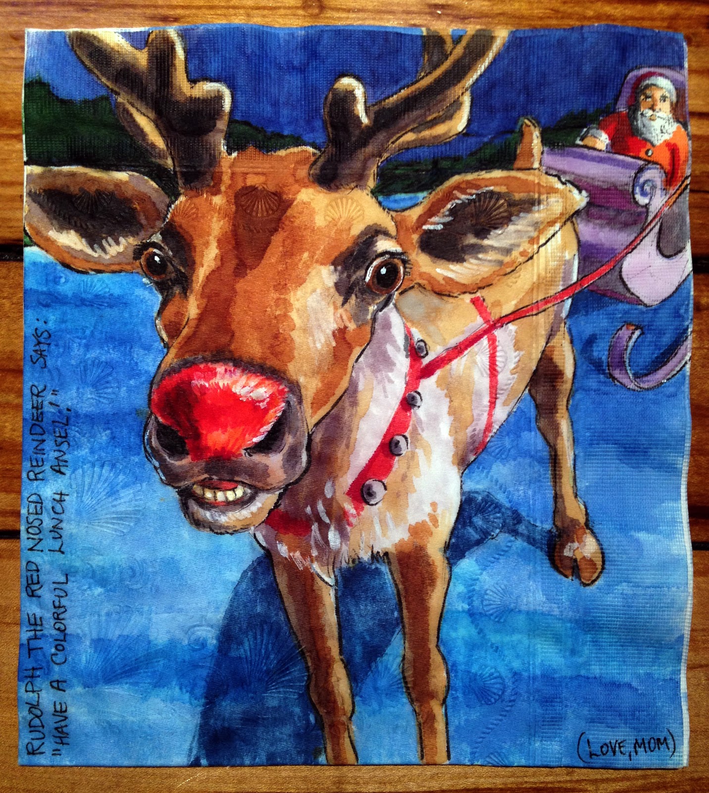 Daily Napkins: Rudolph the Red Nosed