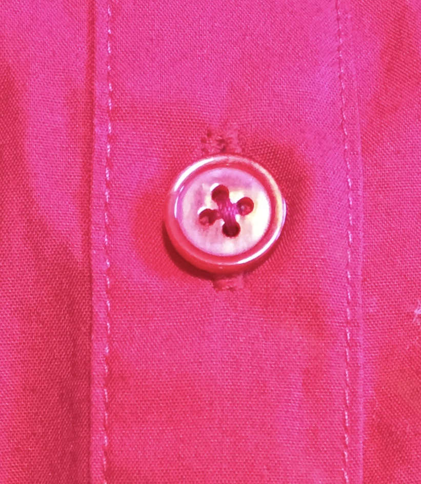 Refashion Co-op: Misaligned button on shirt dress