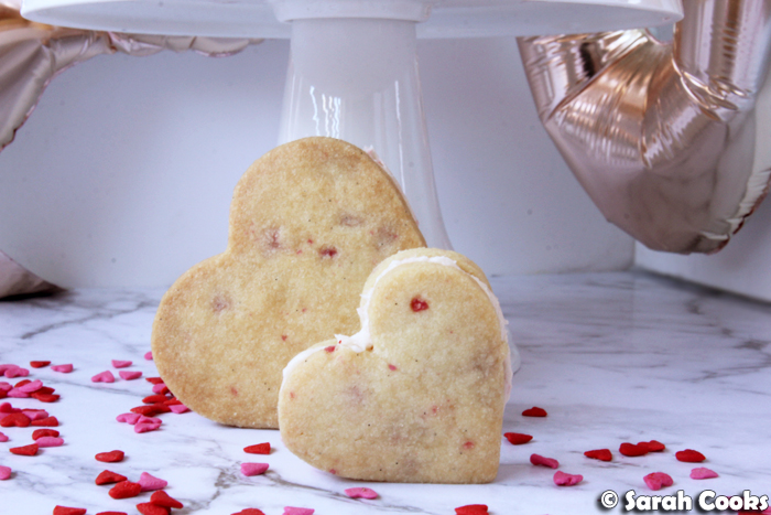 Sarah Cooks: Rose and Strawberry Shortbread Hearts
