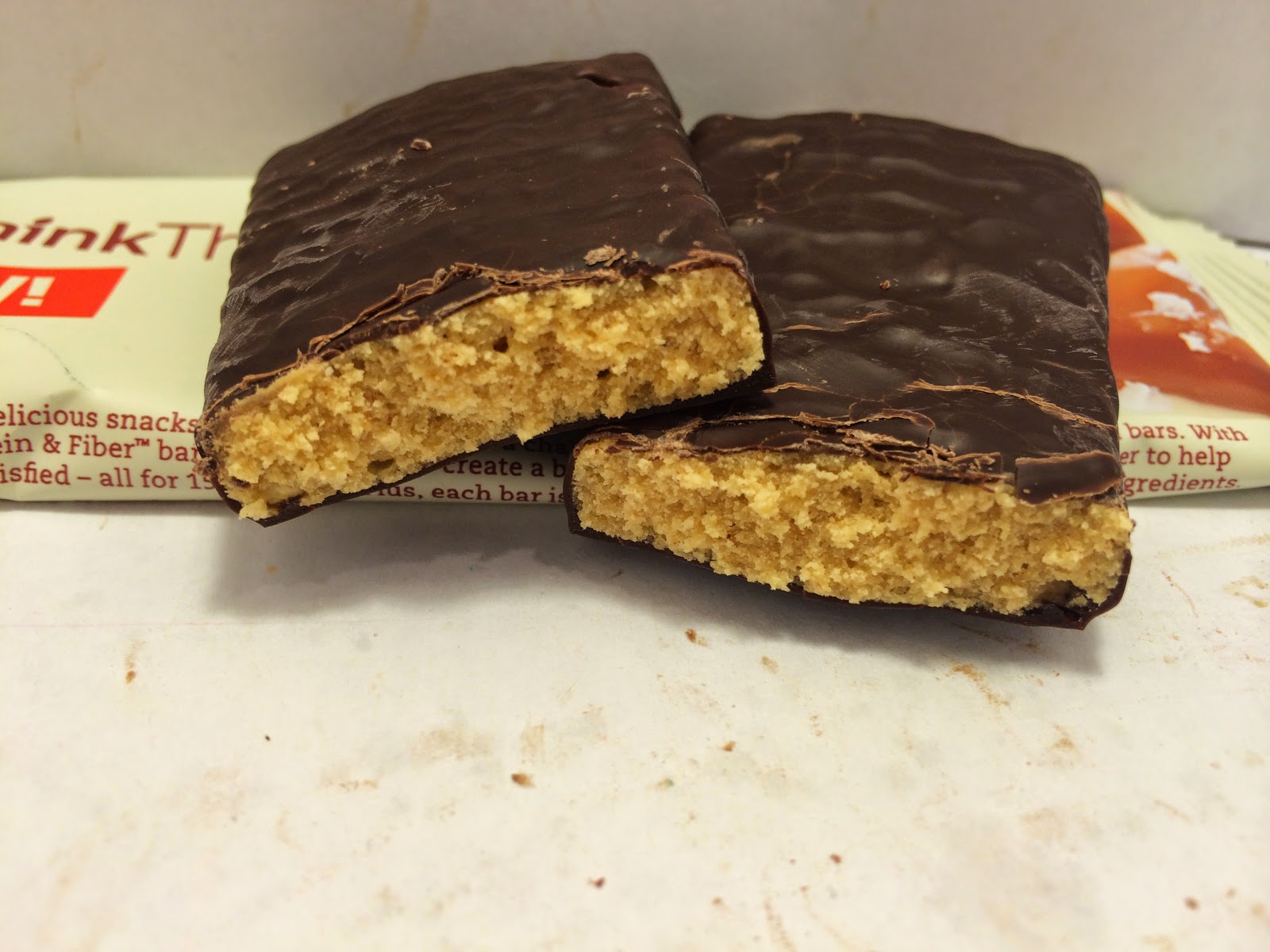 Crazy Food Dude: Review: thinkThin Salted Caramel Lean Protein & Fiber Bar